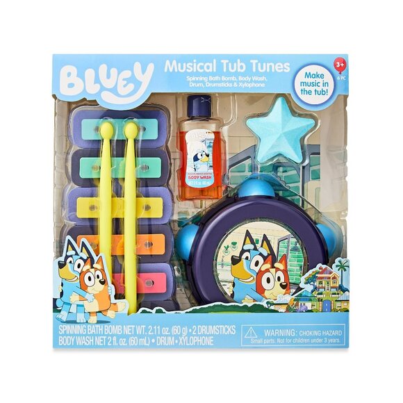Bluey | Toys | Nib Bluey Musical Tub Tunes Set 6pc Drum Xylophone Body ...